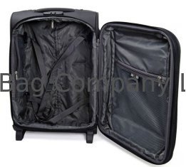 Trolley Rolling Carryon Luggage Black Fabric Business Travel Luggage Bags  
