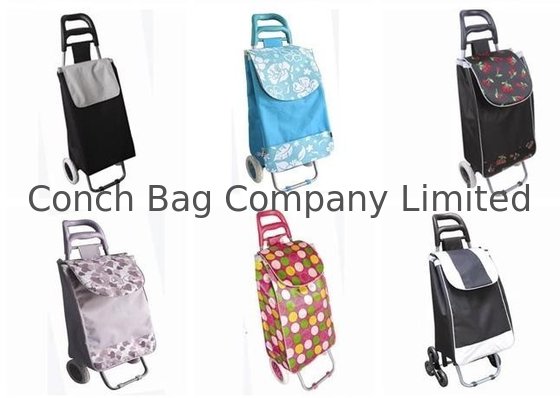 folding shopping trolley bag with two wheels