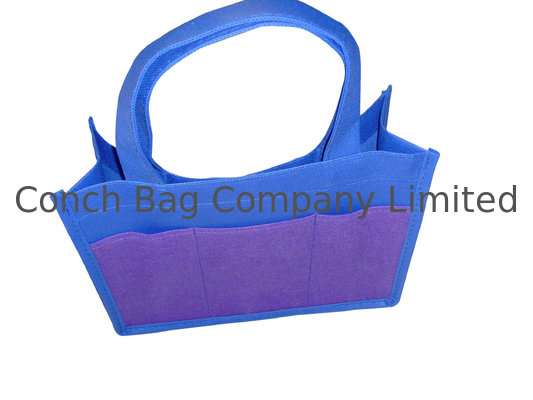 Blue Spunbond Nonwoven Retail Bag , ECO Non Woven Fabric Bags