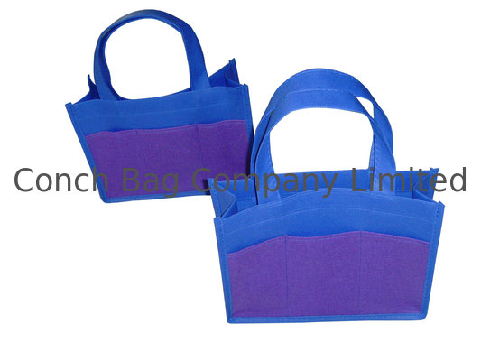 Blue Spunbond Nonwoven Retail Bag , ECO Non Woven Fabric Bags