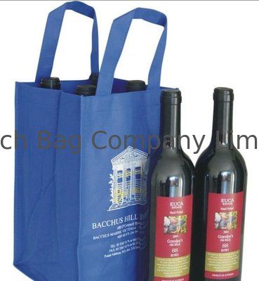 Blue 80gsm Wine PP Non Woven Bags