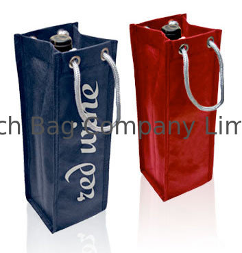 Blue 80gsm Wine PP Non Woven Bags