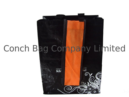Advertisement Recycled PP Woven Bag / Black Woven Shopping Bag