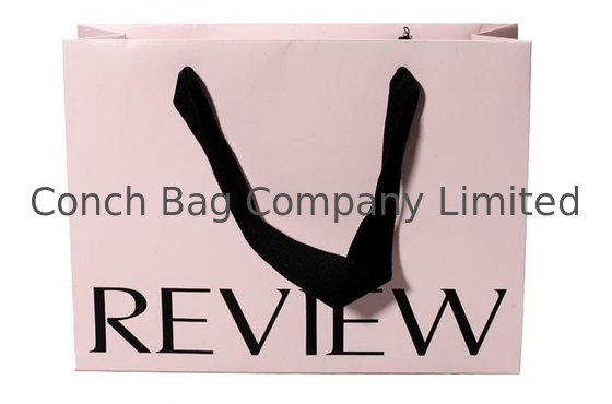 Customized Shoes Recycled Shopping Paper Bags with Flocking Print