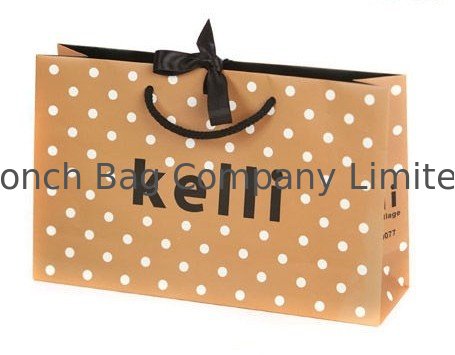 200gsm Art Recycled Paper Bags , Embossing Shoes Paper Bags