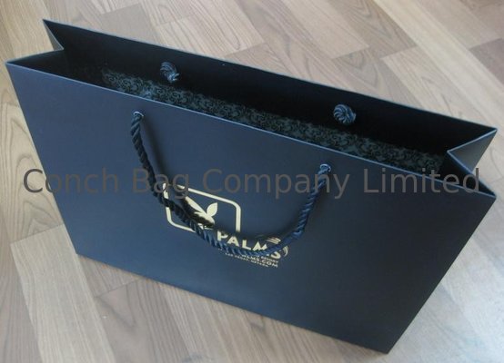 OEM Luxury Art Recycled Paper Bags , 300gsm Shoes Paper Bag