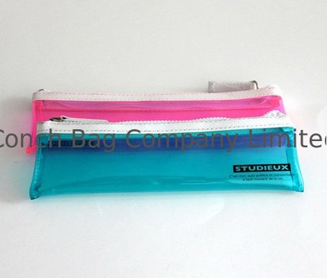 Fashion Reusable Clear PVC Bags with REACH Standard , Pencil PVC Bag