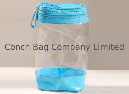 Cute Clear PVC Bags with Handle , Silk Screen Printing Pouch PVC Bag