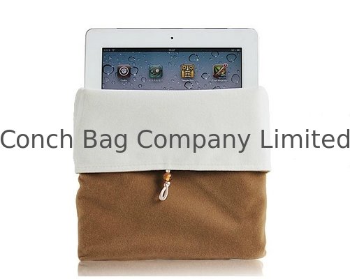 Soft Flannel Cloth Tablet PC Pouch , Red Table PC Protective Bag