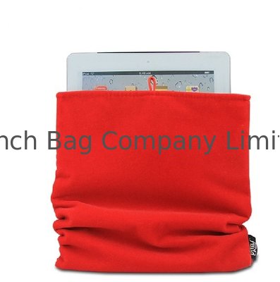Soft Flannel Cloth Tablet PC Pouch , Red Table PC Protective Bag