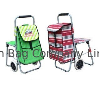Custom Alumium Shopping Trolley Bag with 1200D Polyester Material