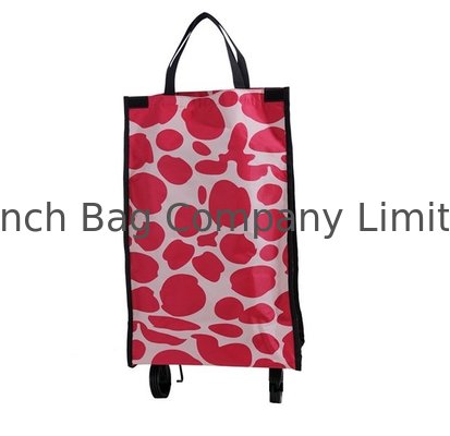 Lamination Non Woven Shopping Trolley Bag , Red Trolley Shopping Cart