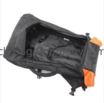 20 inch Travel Trolley Bag with Laminated Pp Woven Fabric , Black