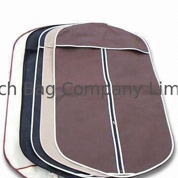 Reusable Non woven Suit Cover Garment Bag , Black Clothes Cover