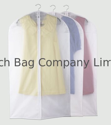 Transparent PEVA Suit Cover Garment Bag with Silk-Screen Printing