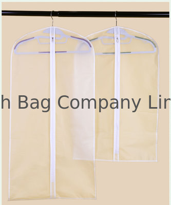 Transparent PVC Suit Cover Garment Bag with Hot Transfer Printing