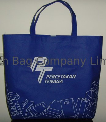 Reusable 80gsm Non Woven Shopping Bag , Green / Blue Cloth Advertising Tote