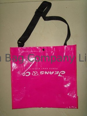 Sling 80gsm Non Woven Shoulder Bag with Logo Printing , Black