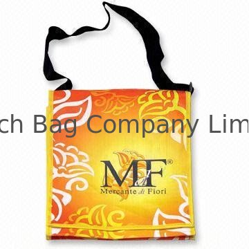 80gsm Red Non Woven One Shoulder Advertising Bag With Embossing Surface