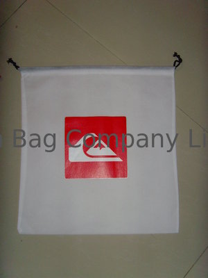 Advertising White Non Woven Fabric Bags with Drawstring for Shoes