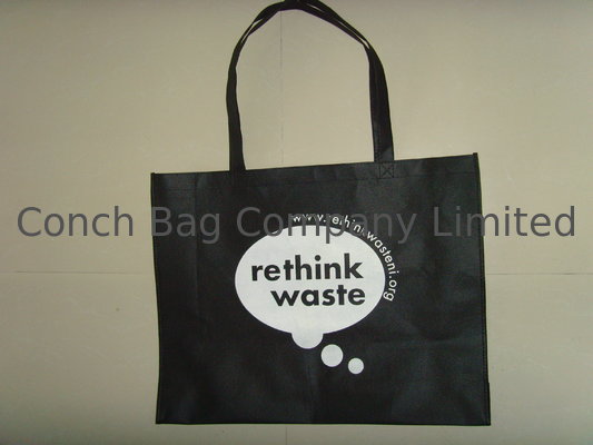 Reusable Black Non Woven Fabric Bags , non woven polypropylene bags