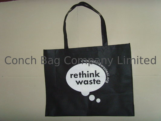 Reusable Black Non Woven Fabric Bags , non woven polypropylene bags
