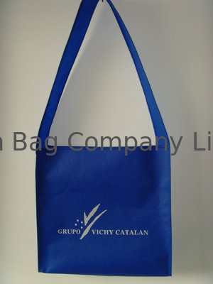 Blue Waterproof Non Woven Shoulder Bag degradable with eco-friendly