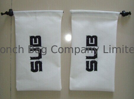 Advertising Drawstring Non Woven Fabric Bags / Waterproof Silk Printing Bags