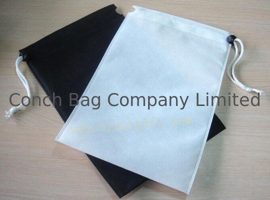 Advertising Drawstring Non Woven Fabric Bags / Waterproof Silk Printing Bags