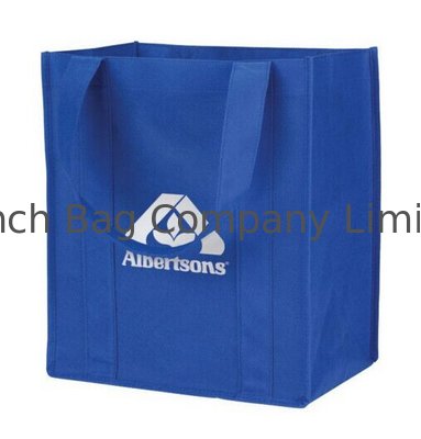 Reusable blue Non Woven Fabric Bags degradable Laminated for women