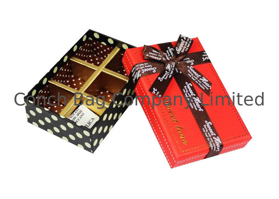 Rectangle Chocolate Recycled Cardboard Gift Boxes of Trays Insert