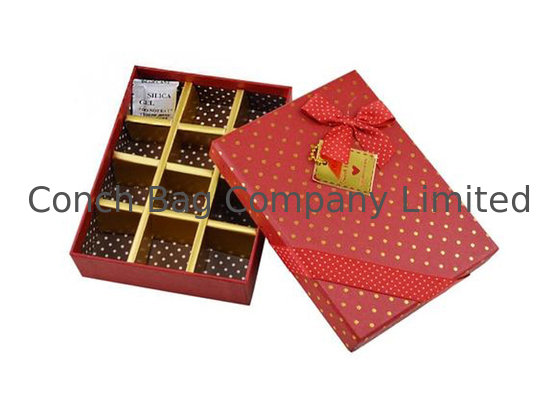 Rectangle Chocolate Recycled Cardboard Gift Boxes of Trays Insert