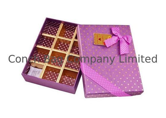 Rectangle Chocolate Recycled Cardboard Gift Boxes of Trays Insert