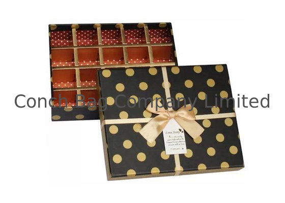 Classical Black Recycled Cardboard Gift Boxes packaging Chocolate