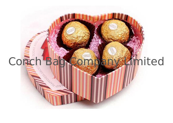Stripe Pattern Different Size/Shape Cardboard Chocolate Strawberry Boxes