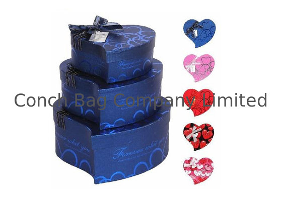 100% Recyclable  Recycled Cardboard Gift Boxes , Customized Heart Shape Gift Box