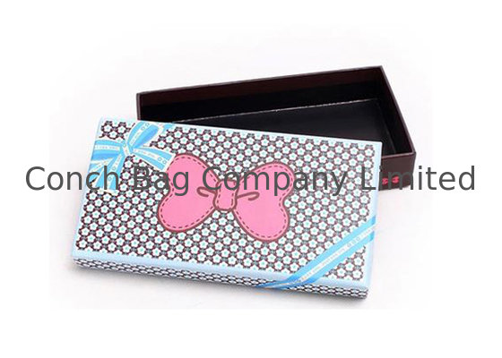 Rectangular Leather Recycled Cardboard Gift Boxes , Wallet Packaging Box