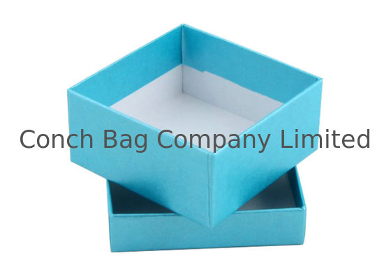 Blue Small Recycled Cardboard Gift Boxes , Matt Lamination