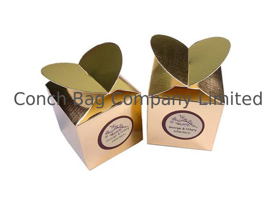 Small Recycled Cardboard Gift Boxes , Glossy Lamination Art Paper Auto-lock Box