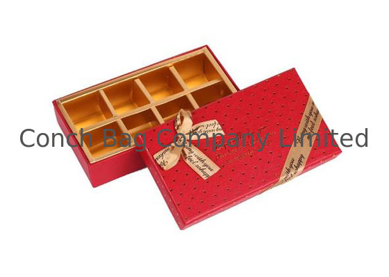 Dots Printing Trays Insert Red Recycled Cardboard Gift Boxes