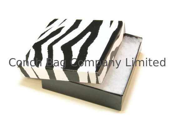 Eco-friendly Zebra Print Recycled Cardboard Gift Boxes for Jewelry Display