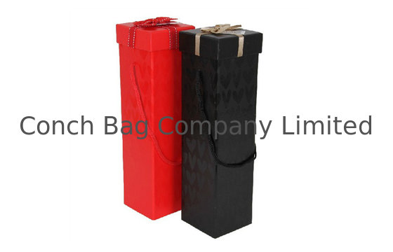 Round Hat Recycled Cardboard Gift Boxes ,paper board Red Wine Box