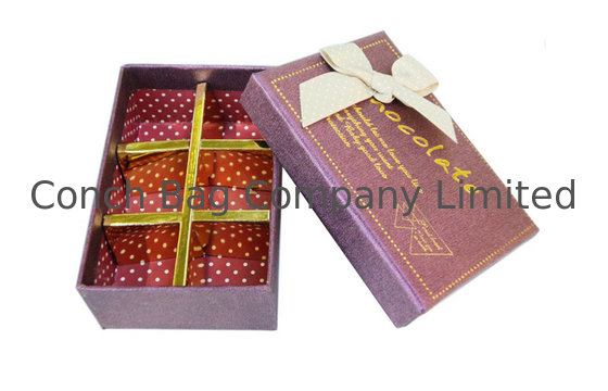 exquisite eco friendly cardboard chocolate gift box with lid ，1200g paper