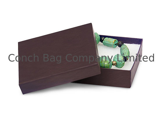 customized black Rectangle Recycled Cardboard Gift Boxes packaging jewelry bracelet
