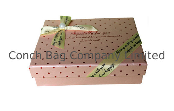 Pink Elegant Recycled Cardboard Gift Boxes for Chocolate Packaging