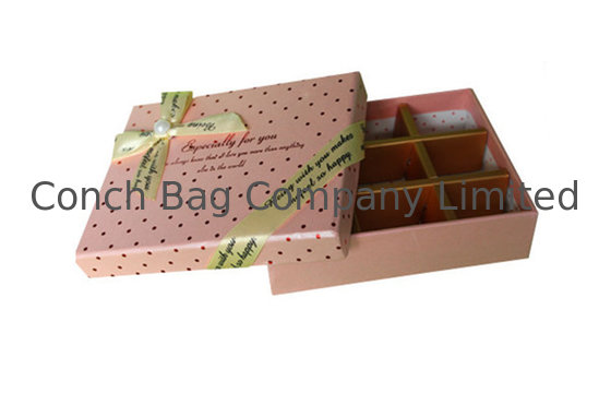Pink Elegant Recycled Cardboard Gift Boxes for Chocolate Packaging