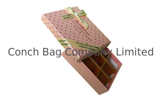 Pink Elegant Recycled Cardboard Gift Boxes for Chocolate Packaging