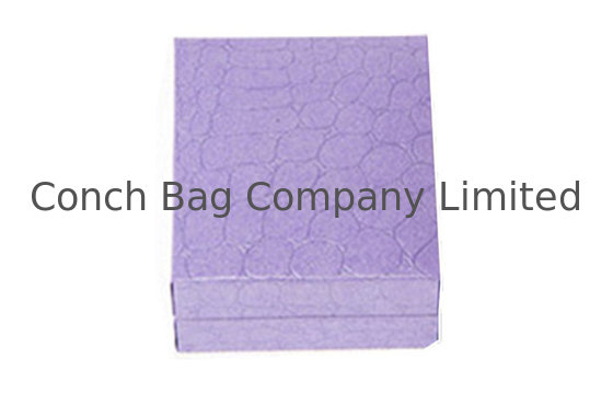 Custom Accepted Recycled Cardboard Gift Box Elegant Small Purple Jewelry Box