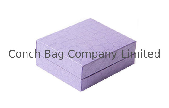 Custom Accepted Recycled Cardboard Gift Box Elegant Small Purple Jewelry Box