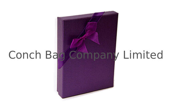 Purple Small Recycled Cardboard Gift Box , Recycled Plastic Boxes